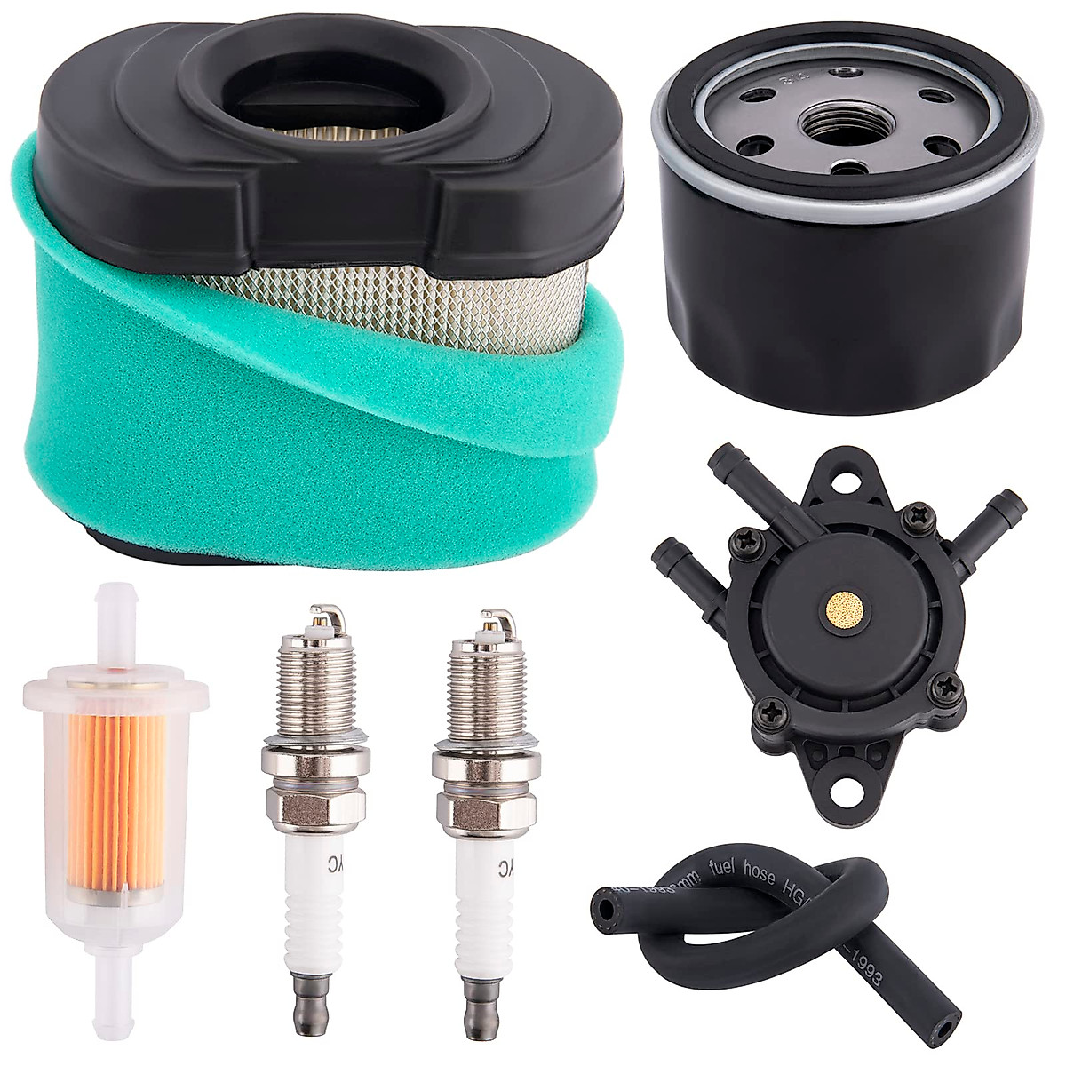 792105 Air Filter 276890 + 492932 Oil Filter for Briggs & Stratton 4163205 4163206 40G777 407777 445877 445667 for LA165 D160 D170 Z245 MIU11515 GY21057 Lawn Mower 792105 Air Filter Tune Up Kit