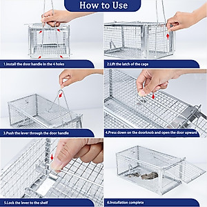 2 Pack Humane Rat Traps - Have a Heart Mouse Trap for Squirrel Mouse Rat Mice, Live Rat Traps Catch and Release for Indoors and Outdoors