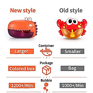 LARAH Bath Toy for Bubble Bath for The Bathtub,1000+ Bubbles Per Minute,Plays 12 Children’s Songs – Baby, Kids Bath Toys Makes Great Gifts for Toddlers Ages 1 2 3 4 5 6 Years Girl Boy (Orange)