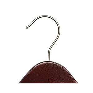 NAHANCO 10" Wooden Baby/Infant Hangers, Low Gloss Mahogany- 25/CTN.