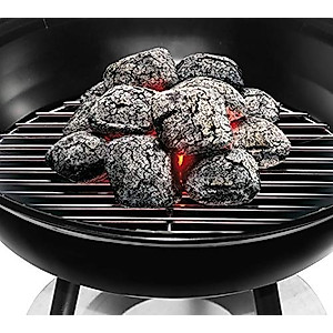 Moss & Stone Premium Portable 14Inch BBQ | Ultimate Outdoor Charcoal Barbecue Grill with Removable Legs & Ash Catcher | Portable BBQ Table Stand & 2 Chrome Plated Grilling Grates | Mesh Edges