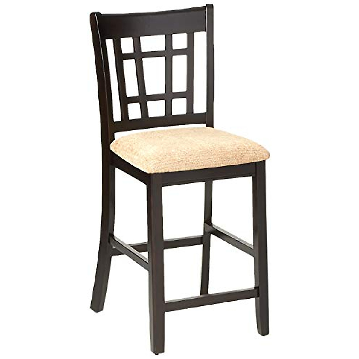 Coaster Furniture Lavon 5-Piece Storage Counter Table Dining Set Tan and Espresso 105278-S5