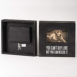 Primitives by Kathy 31143 Distressed Black and White Box Frame, 10 x 10-Inches, Rescue It