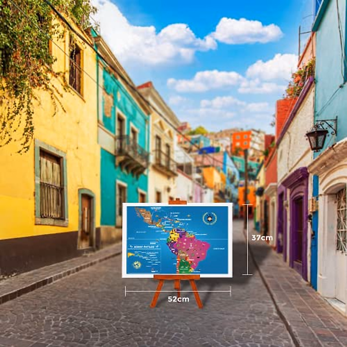 Latin America & Caribbean Map Puzzle – Map of South America – Jigsaw Puzzle-Educational History – 100 Piece Puzzles –The New World Continent – Mexico | Brazil | Chile | Peru | Colombia | South America