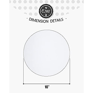 40-Packs Cake Boards Round 10 Inch White Cake Circles Rounds Base Food-Grade Cardboard Cake Plate（Thinner But Stronger） qiqee