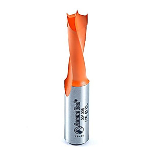 Amana Tool 301008 Carbide Tipped Brad Point Boring Bit Dowel Drill Bits 8mm Dia x 57mm Long x 10mm Left Hand
