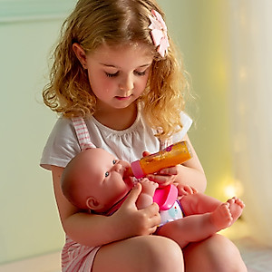 JC Toys Deluxe Disappearing Magic Bottles | Fits All Dolls | Milk and Juice | Flower Theme | Ages 2+ , Pink