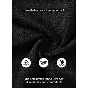 JMIERR Men's 3 Pack Cotton Hipster Hip Hop Longline Crewneck T-Shirt, Short Sleeve T Shirts for Men Pack, US 43(L), Black/Dark Grey/Khaki