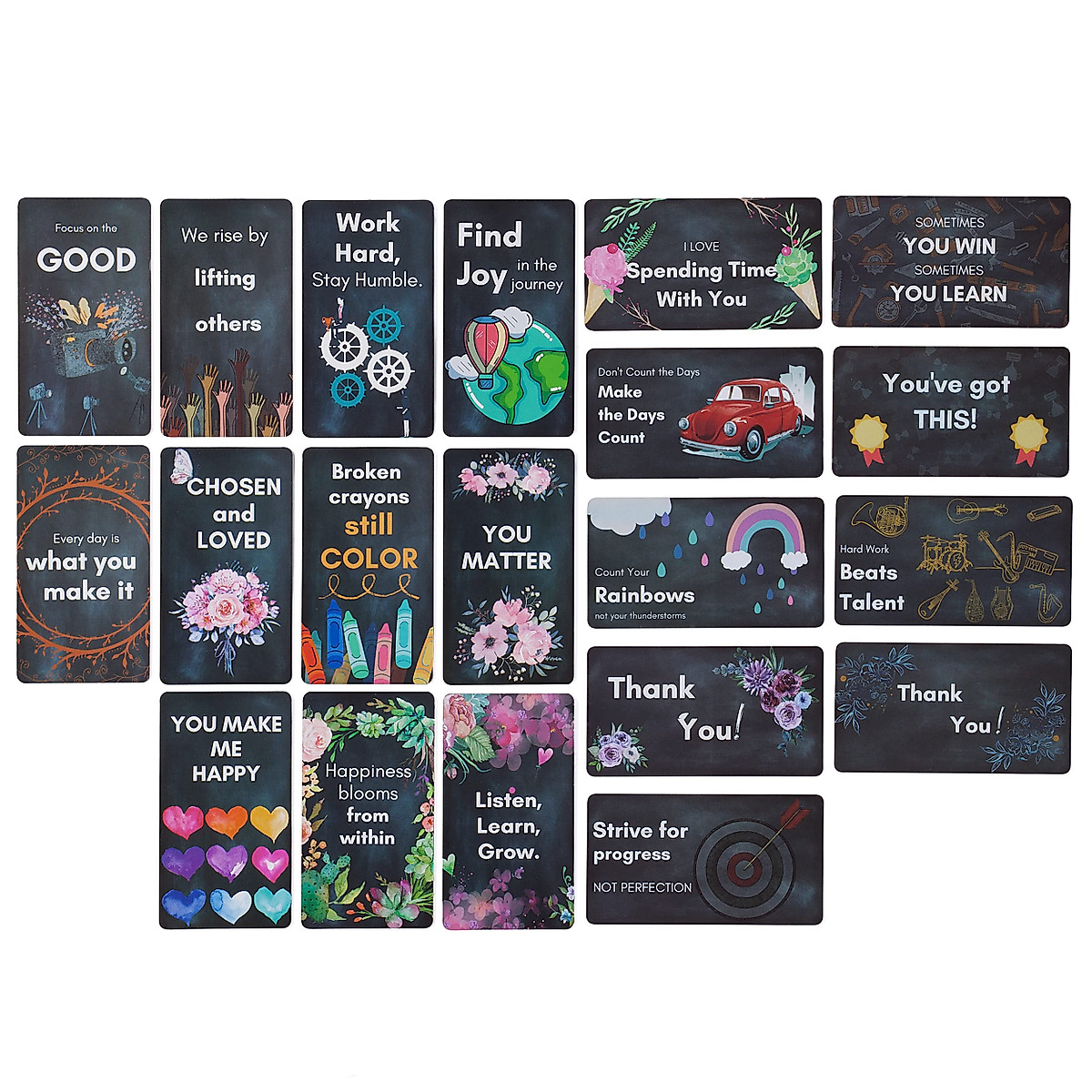 Mr. Pen- Inspirational Cards, 60 pcs, Positive Affirmations Cards, Motivational Cards with Unique Quotes, Inspirational Note Cards, Kindness Cards, Business Card Size and Blank Back(3.5x1.9)