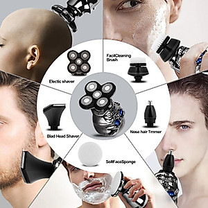 Largner Head Shavers for Bald Men - Head Shaver,Head Shavers for Men,Rechargeable Shavers for Men,Electric Head Shaver,Waterproof Head Shaver with Grooming Kit