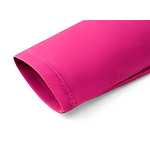 Baby/Toddler Girls Rash Guard Swimsuit UPF 50+ Sun Protection Long Sleeve One Piece Swimwear (Rose,18-24 Months)