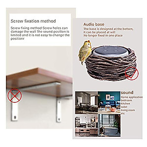 POLÈNE Bird House Statue,Echo Dot Holder Stand,Smart Speaker Stand for Echo Dot 3rd Generation Echo Dot Kids，Bird House Figurines Home Decor.