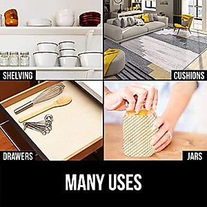 Non Slip Area Rug Pad Gripper - 8x10 Strong Grip Carpet pad for Area Rugs and Hardwood Floors, Provides Protection and Cushion