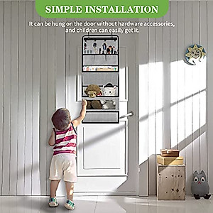 ZAAOEHA Door Hanging Organizer, Over Door Hanging Organizer Storage, Behind The Door Storage Organizer with Door Hook and Large Clear Windows, for Cosmetics, Toys and Sundries (1 Pack)