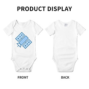 CUSDITOMSUE Custom Unisex Baby Bodysuits Personalized Design Your Picture Name Logo Text Short-Sleeve Bodysuits Baby Romper (3 Months, White)