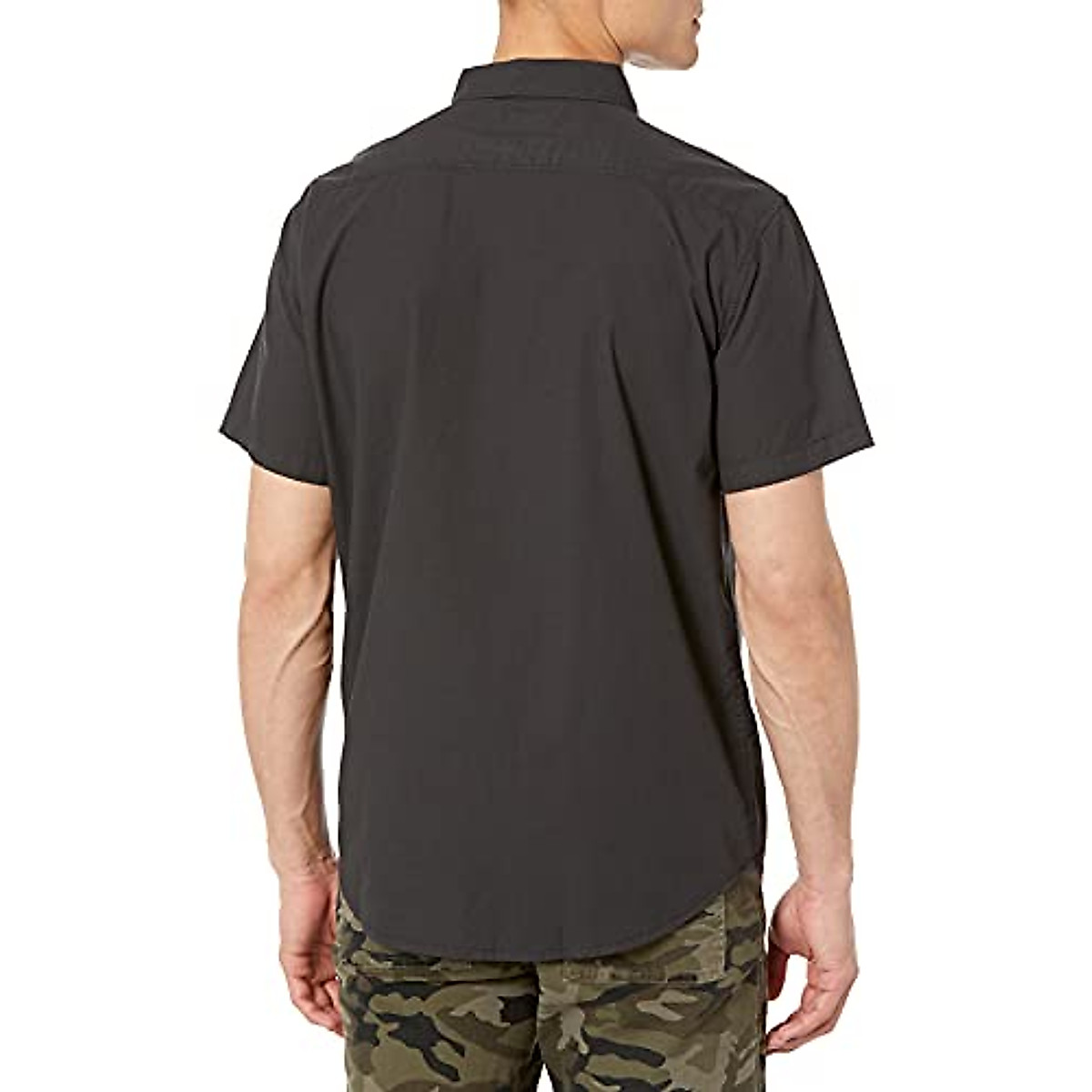 Billabong Men's Classic Sundays Woven Short Sleeve Shirt, Black Night, Large