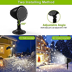 Snowfall LED Light Projector,Syslux Christmas Snow Light,Snowfall Projection Light with Snowstorm Effect for Christmas,Holiday,Halloween,Party,Garden,Wedding,Indoor Outdoor Decorations