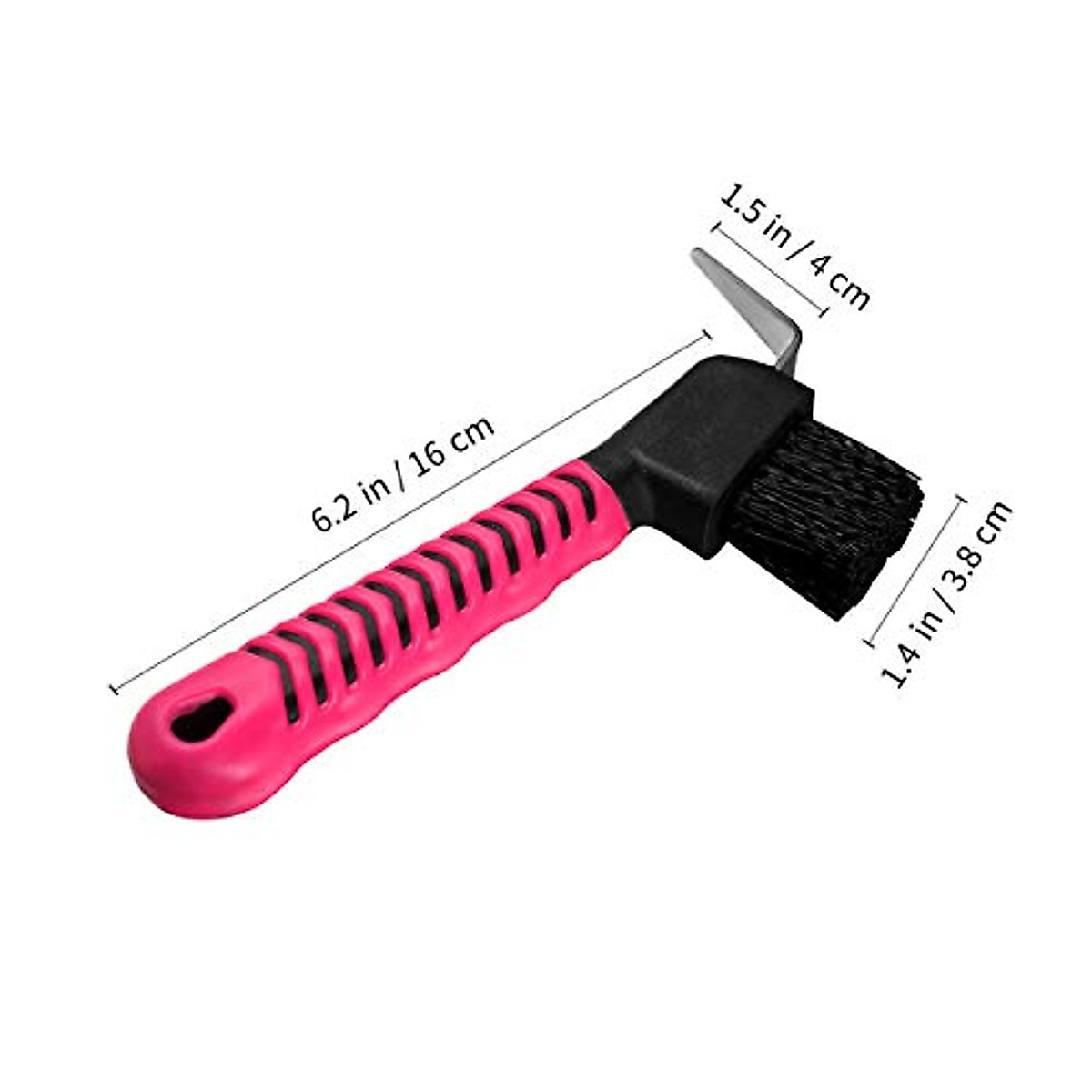 POPETPOP Horse Hoof Pick Comfortable Soft Grip Hoof Picks Horse Grooming Tools Hoof Pick with Brush for Home Beauty Salon Barber (Random Color)