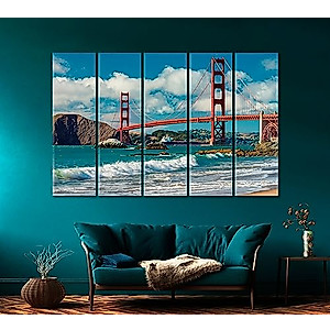 Golden Gate Bridge California USA Canvas Print 3 Panels / 36x24 inches