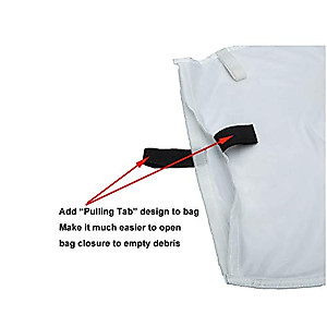 ATIE Pool Cleaner Fine Mesh Bag with Hook and Loop Fastener Enclosure Compatible with Pentair Kreepy Krauly Legend, Platinum Pool Cleaner Debris Bag 360002 and EU16 Bag
