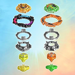 Beyblade Burst QuadStrike Light Ignite Battle Set Stadium, 2 Spinning Tops, and 2 Launchers, Toys for 8 Year Old Boys & Girls & Up (Amazon Exclusive)