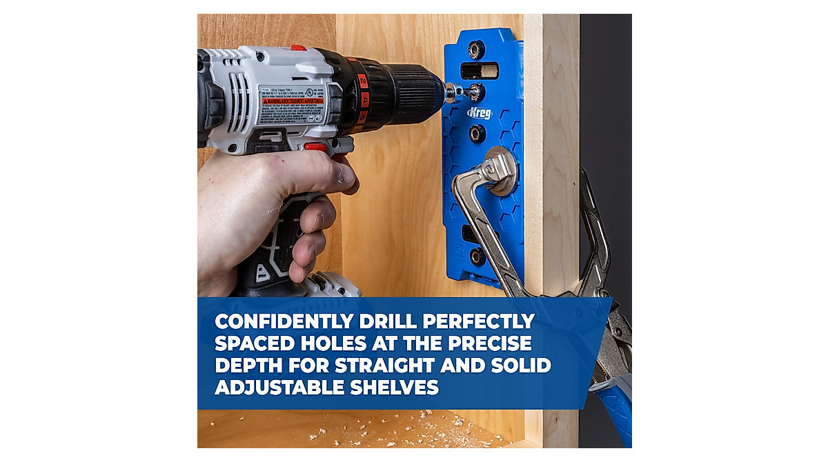 Kreg KMA3225 Shelf-Pin Jig 1/4" (6 mm) - Shelf Pin Drilling Jig ...