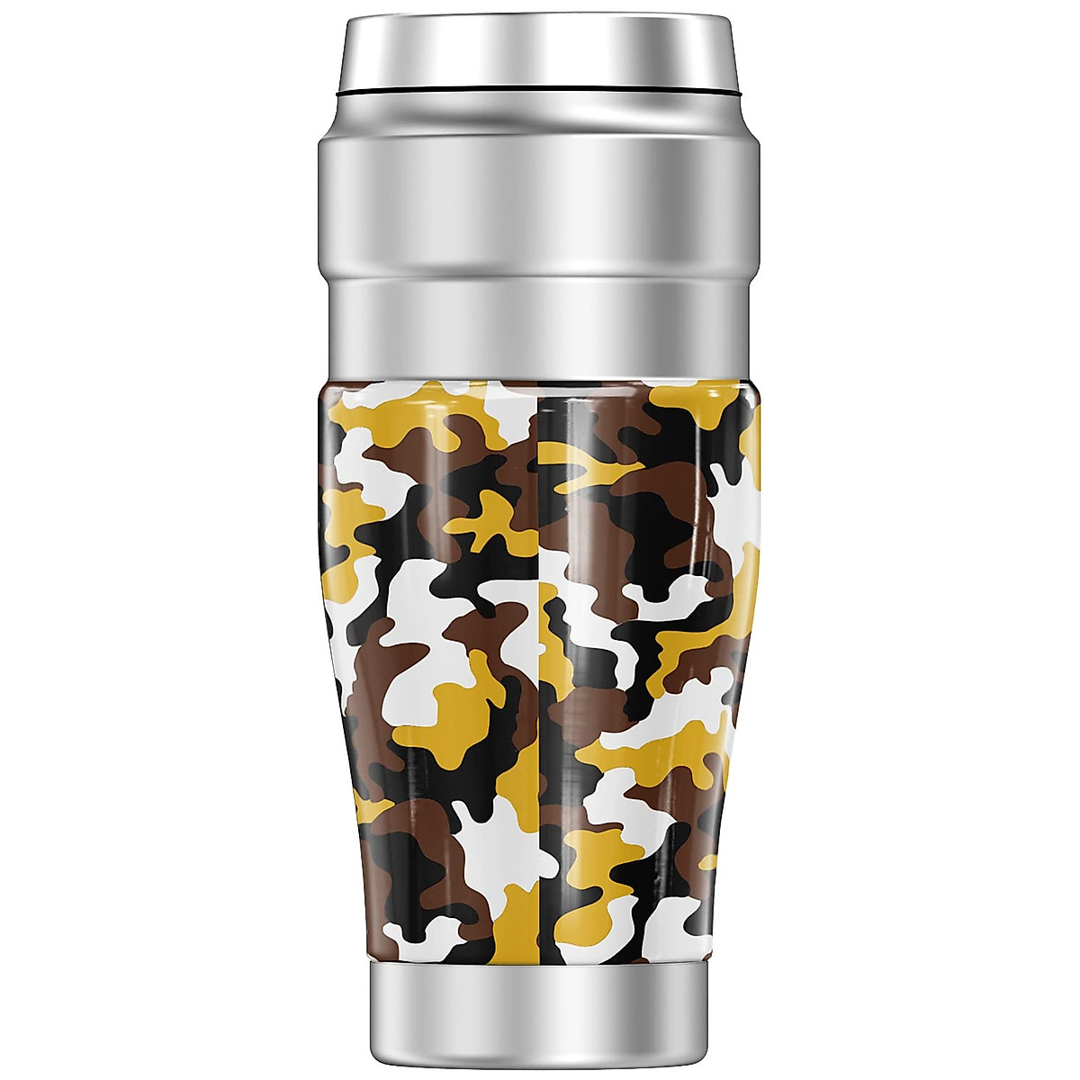 THERMOS Western Michigan University OFFICIAL Camo STAINLESS KING Stainless Steel Travel Tumbler, Vacuum insulated & Double Wall, 16oz