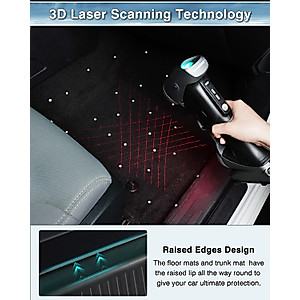 Mixsuper Floor Mats & Cargo Liner for 2021-2023 2024 Ford Mustang Mach-E All Weather Floor Liners and Trunk Liner Set Black (Not for Ford Mustang)