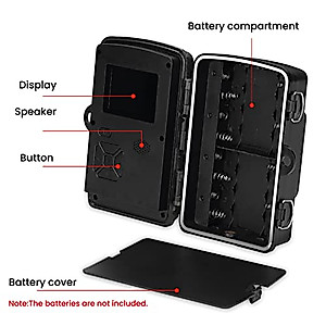 DUONIANHESJ 16MP 1080P Outdoor Camera Field Detection Infrared Camera 2.0 Inch TFT Color Display Day Night Use Hunts Night-Visions Camera (Color : PR100C Camera)