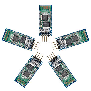 5PCS HC-06 RS232 Wireless Bluetooth Serial Port 4 Pin RF Transceiver Board Module Bi-Directional Serial Support Slave and Master Mode
