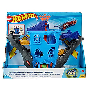 Hot Wheels Croc Mansion Attack, Playset, Multi (GJK91)