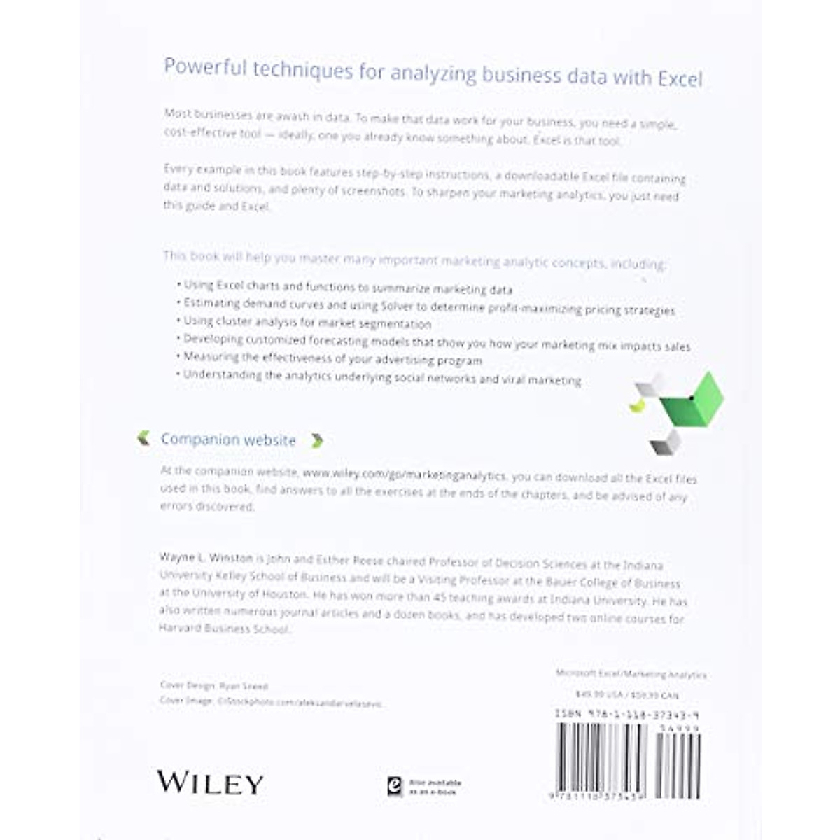 Marketing Analytics: Data-Driven Techniques with Microsoft Excel