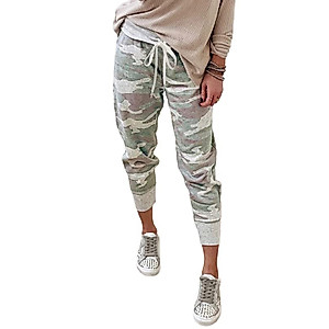 Dokotoo Womens Fashion Casual Summer Front Roomy Pockets Army Drawstring Elastic Waist Cotton Comfy Jogging Pants Jogger Pants Sweatpants S