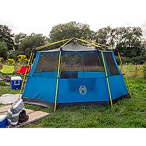 Coleman Tent Octago, 3 Man Tent Ideal for Camping in The Garden, Dome Tent, Waterproof 3 Person Camping Tent with Sewn-in Groundsheet