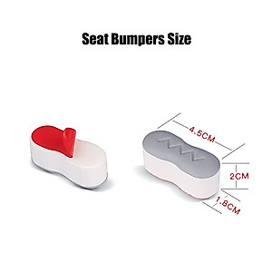 8 Pieces Bidet Toilet Seat Bumpers Height-increasing Pads Universal Toilet Seat Buffer with Strong Adhesive Rubber Bumpers Pads Replacement for Home Hotel Hospital School