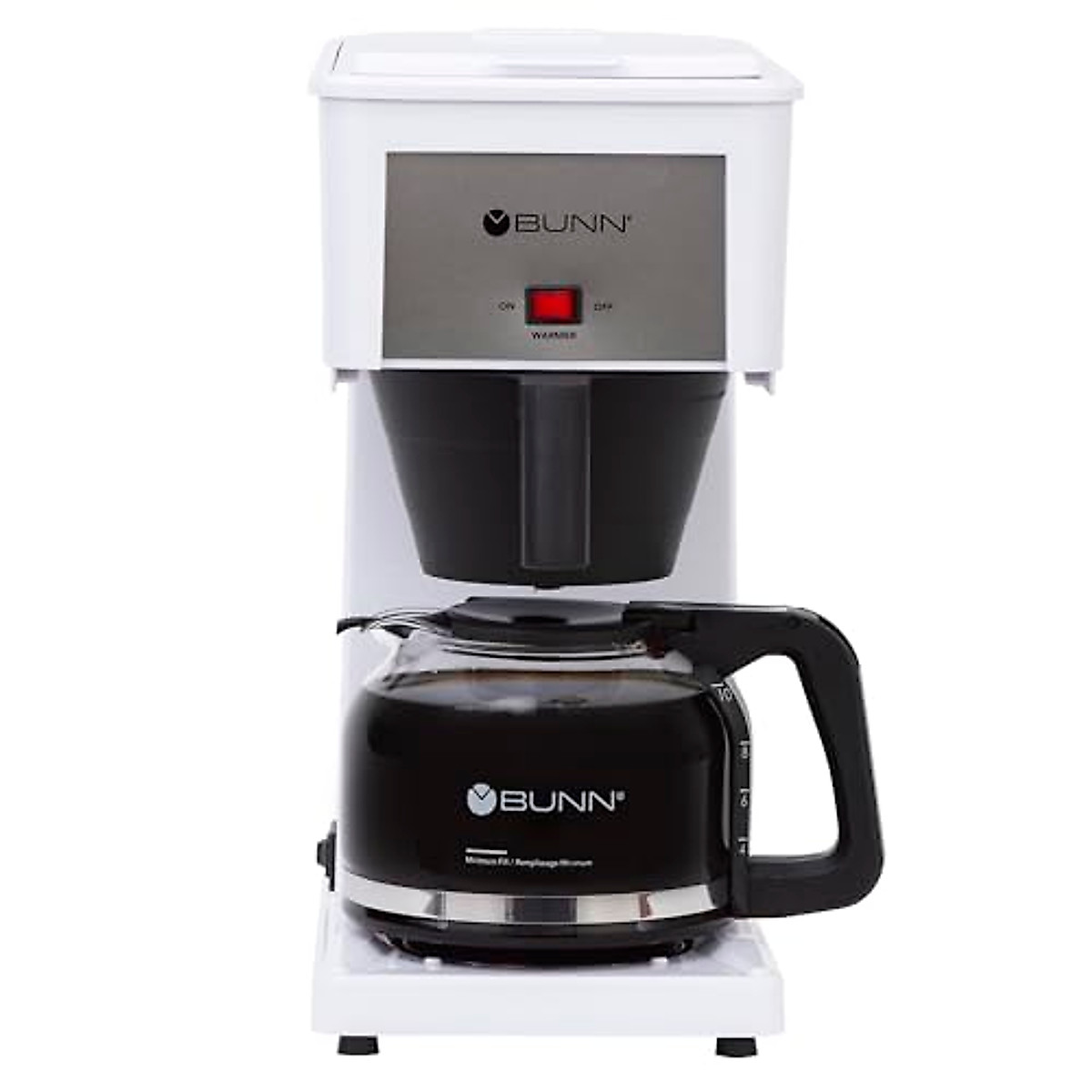 BUNN GRW Velocity Brew 10-Cup Home Coffee Brewer, White