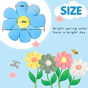 JOCCIK Decorative Pillows Flower Shaped Stuffed Plush Floor Cushion Throw Pillow for Couch 21x21 inch