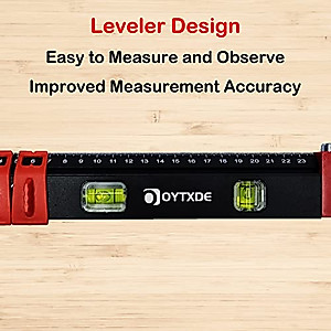 14 Inch Miter Saw Protractor Angle Finder Tools Angle Measuring Tool, Carpenter Tools 4 in 1 Compass, Multifunction Carpenter Tools Level Picture Hanging Tool Gifts for Men Husband Grandpa Dad