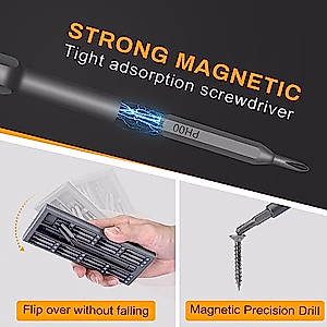 WINHUNT 48 in 1 Mini Precision Screwdriver Set, Small Screwdriver Torx Bit Set Magnetic, Eyeglass Repair Kit with Phillips Head, Small Screwdriver for Electronics/PC/Watch/Xbox