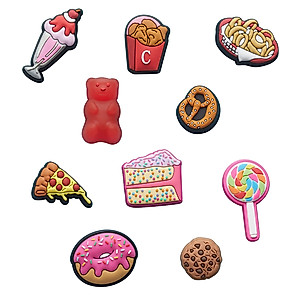 Crocs Jibbitz 10-Pack Shoe Charms | for Crocs, Food Lover, Small