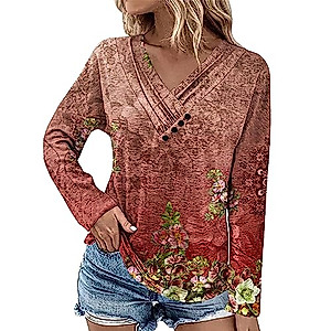 JJHAEVDY Oversized Shirts Sweatshirts for Women Fall Pullover Dressy Color Block Sweatshirt Camo Outfits Womens Oversized Sweatshirt Sweatshirts(3-Wine,Large)