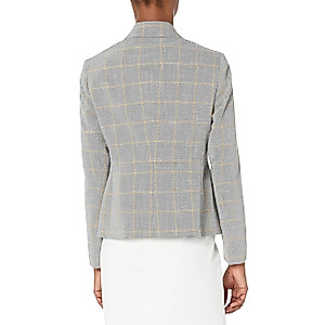 Kasper Women's Two Button Flap PKT JKT, Saffron Multi, 10 Petite