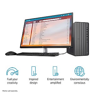 HP 2024 Newest Envy Desktop, Intel Core i5-13400, 16GB DDR4 RAM, 512GB SSD + 1TB HDD, Windows 11 Professional, Black