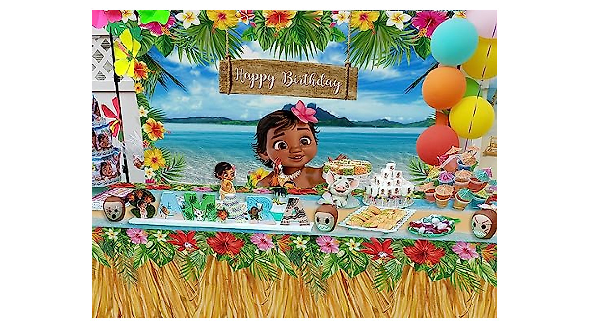 Moana Backdrop Tablecloth For Birthday Parties