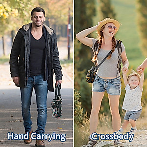 AJLTPA Water Bottle Holder with Adjustable Padded Shoulder Strap and 2 Pockets, Water Bottle Sleeve Carrier Compatible with YETI Rambler 36 oz Bottle & 40oz Hydro Flask and More (Blue Floral)