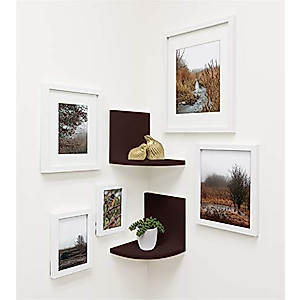 Kiera Grace Priva Corner Shelf, Set of 2, Espresso