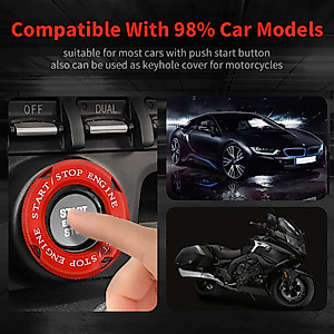Rotary Car Push Start Button Cover for Venom,Spin Alloy Metal Car Engine Push to Start Button Cover,Car Start and Stop Button Cover