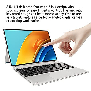 Bewinner 12.3In Laptop,3K Touch Screen 2880x1920 Resolution with Magnetic Keyboard Computers,Dual Band 2.4GHz 5GHz WiFi, BT12GB Laptop Computer for Windows11