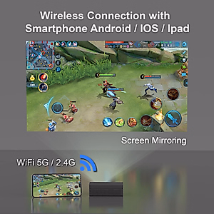 Lenovo Mini Projector M1 Portable Pico Smart DLP Projector with WiFi and Bluetooth,Built in 7000mAh Battery & Speaker and Android OS,Movie & Video Outdoor Projectors for iPhone and Android Phones