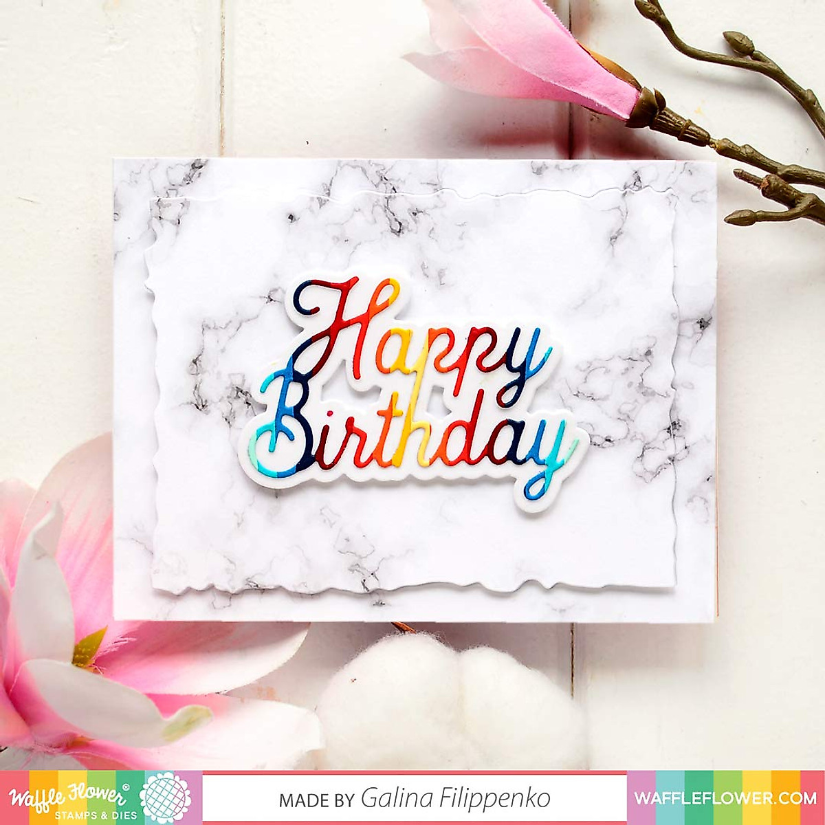 Waffle Flower Deckled Frames Die – 5 Organic Rough Edge Panel Mat Layer Dies That Mimics Handmade Paper or Torn Paper for Natural Themes Like Flowers and Plants.